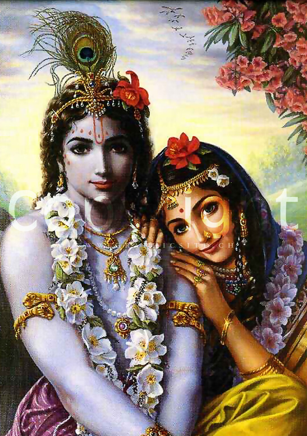Indian Gods Radha Krishna A5 Image, Digital Download - Etsy