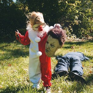 Jamie Lloyd Clown Costume: Halloween 4 Inspired, Satin Jumpsuit - Etsy