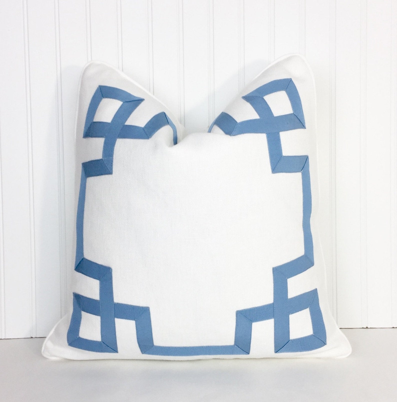 ONE Greek Key Fretwork Kravet Linen Snow Pillow Cover With | Etsy