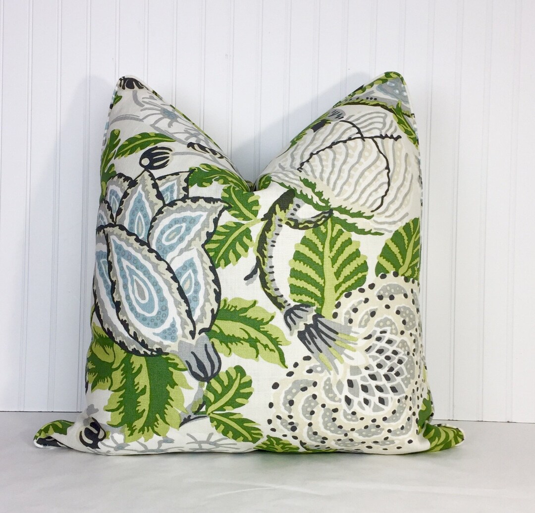 One or Both Sides - Thibaut Mitford Green-white/orange/black-plum/navy ...