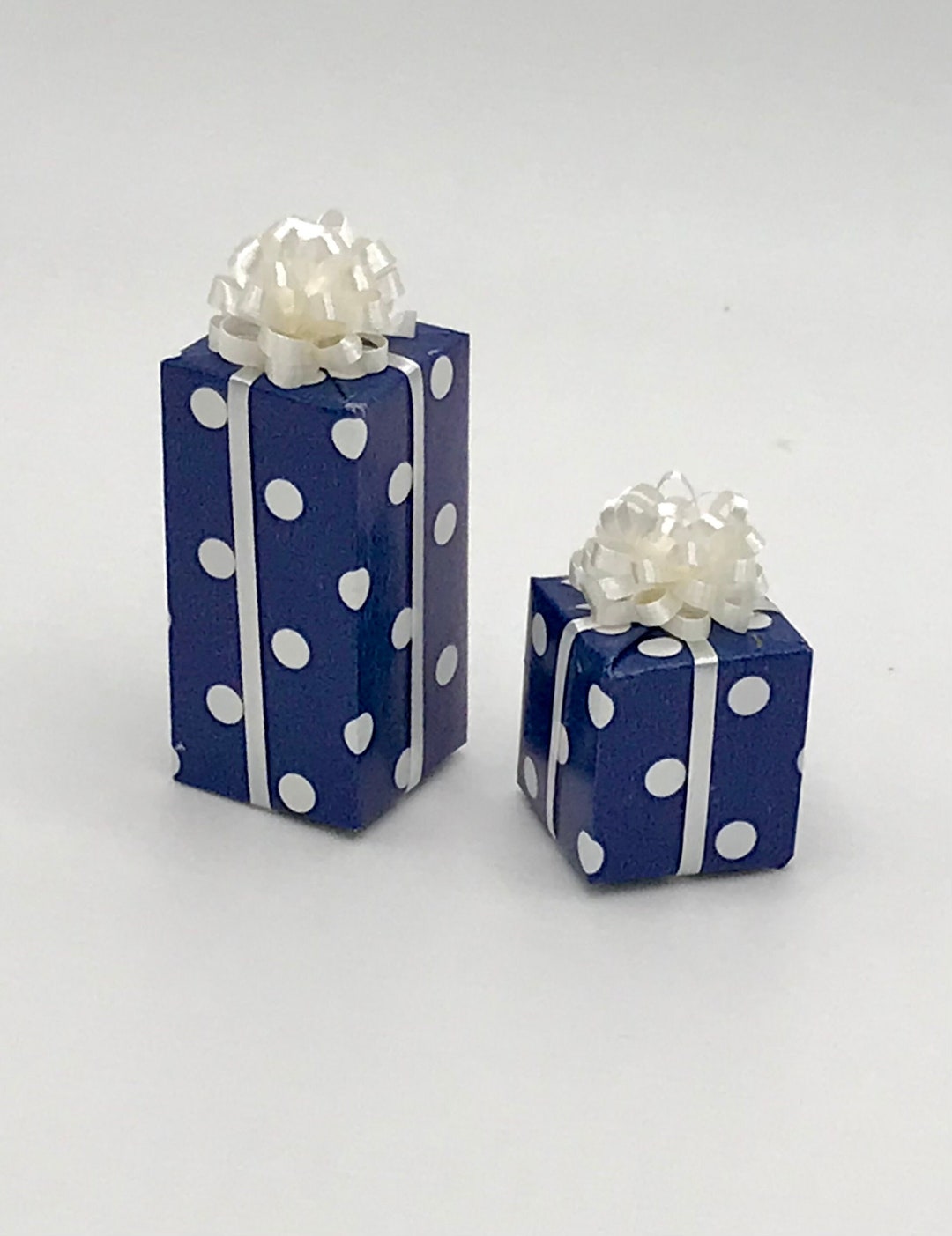 Tall or Short Midnight Blue W Large White Dots Gift - Etsy