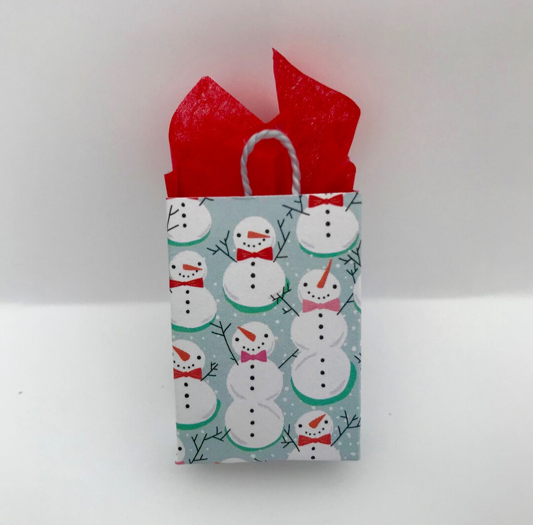 Snowman Gift Bag - Etsy