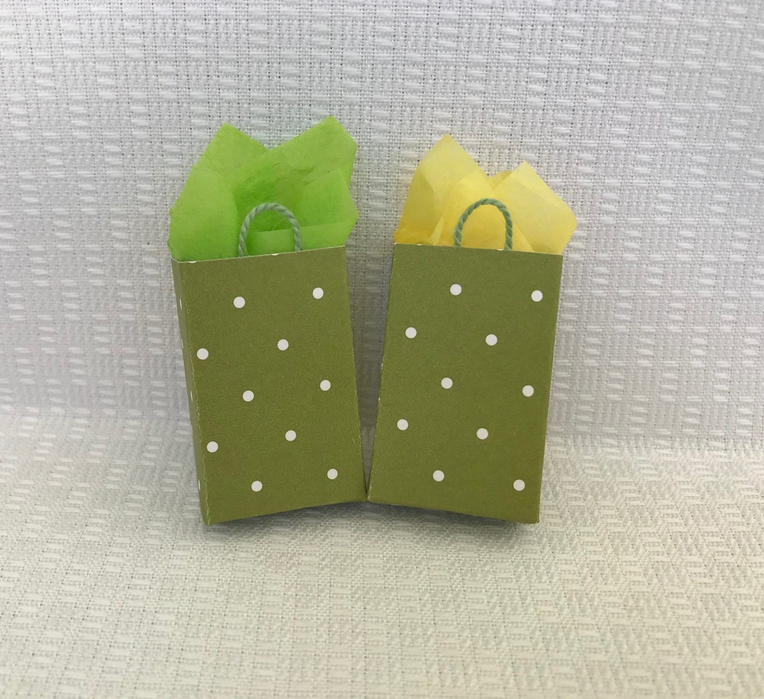 Sage Green Miniature Gift Bag - Etsy