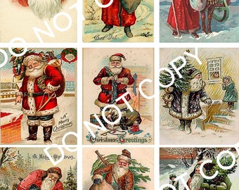 Santa collage sheet | Etsy