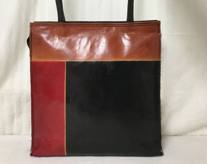 Geometric, Leather Purse,bag,shoulder Bag ,red, Brown, Black ,purses - Etsy