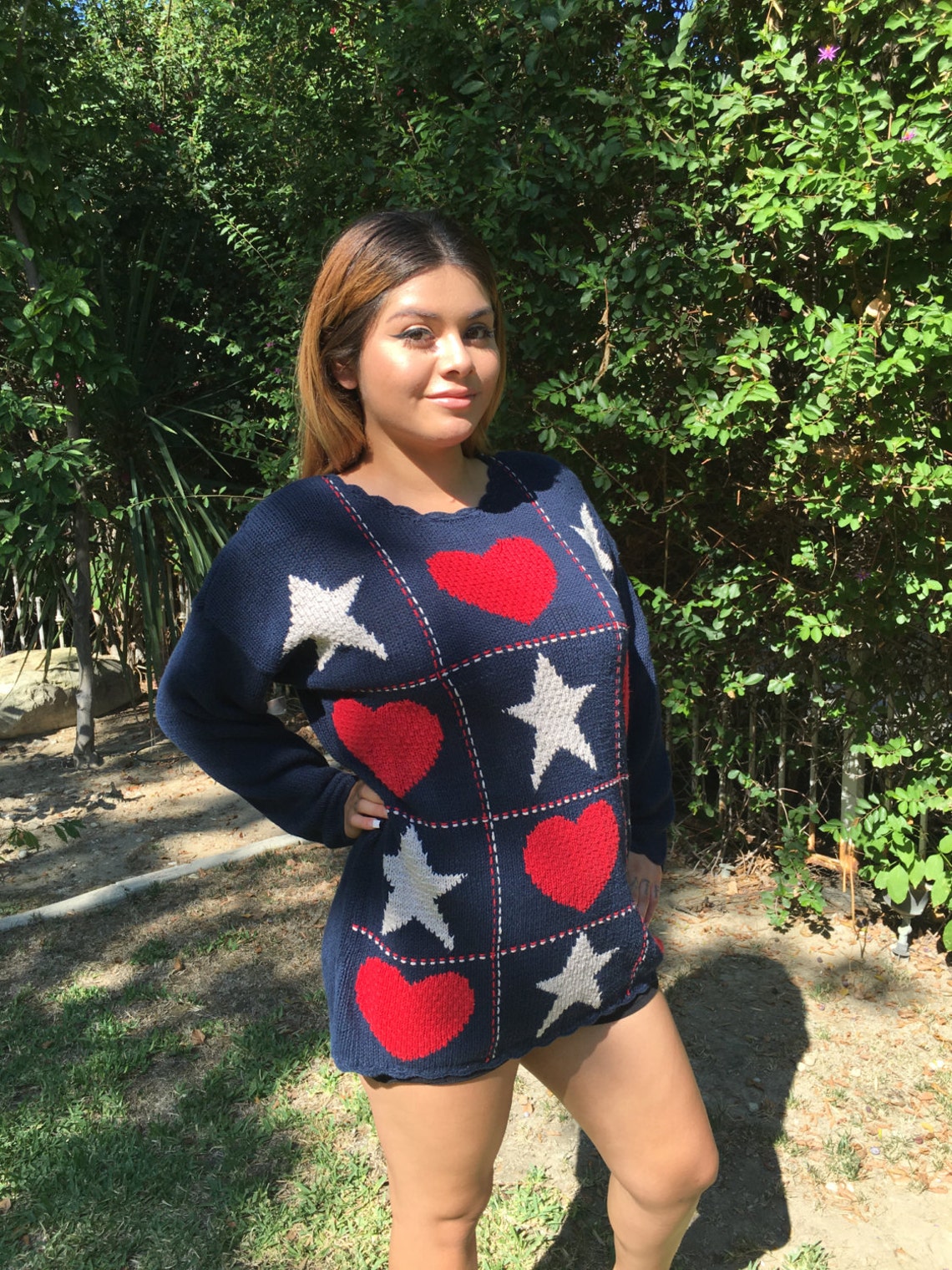 Christopher Banks Tic Tac Toe Sweater Hearts Starsmedium | Etsy