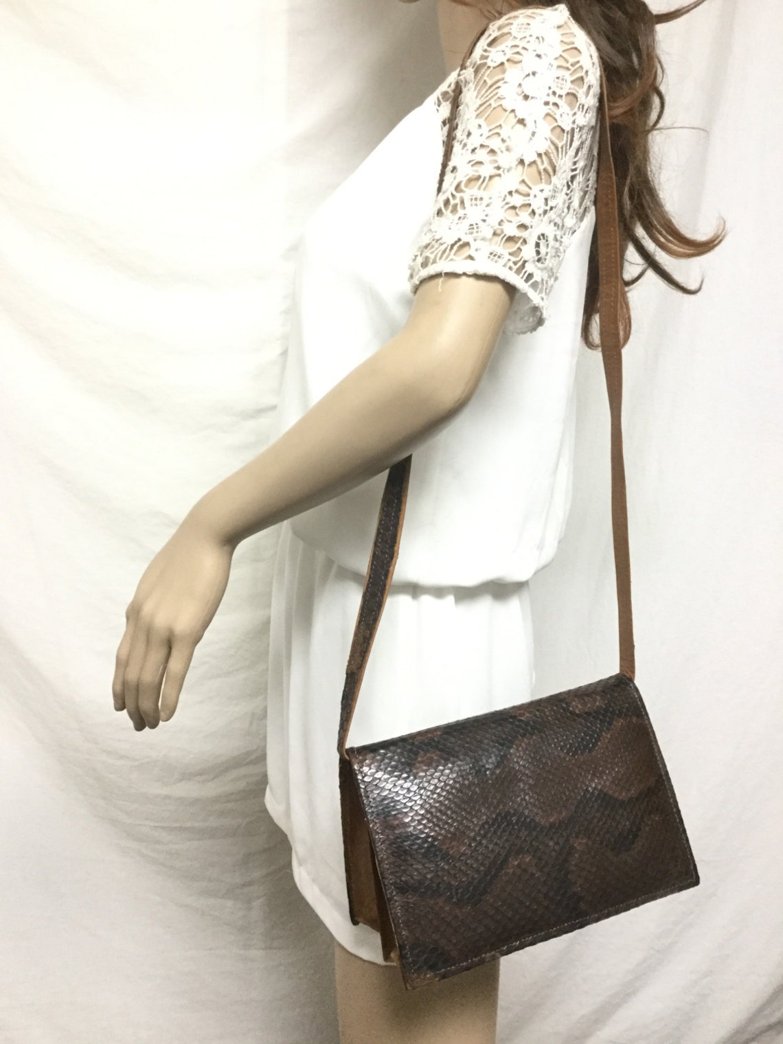 Snake Skin Leather Pursebagpython Snake Skin Leather | Etsy