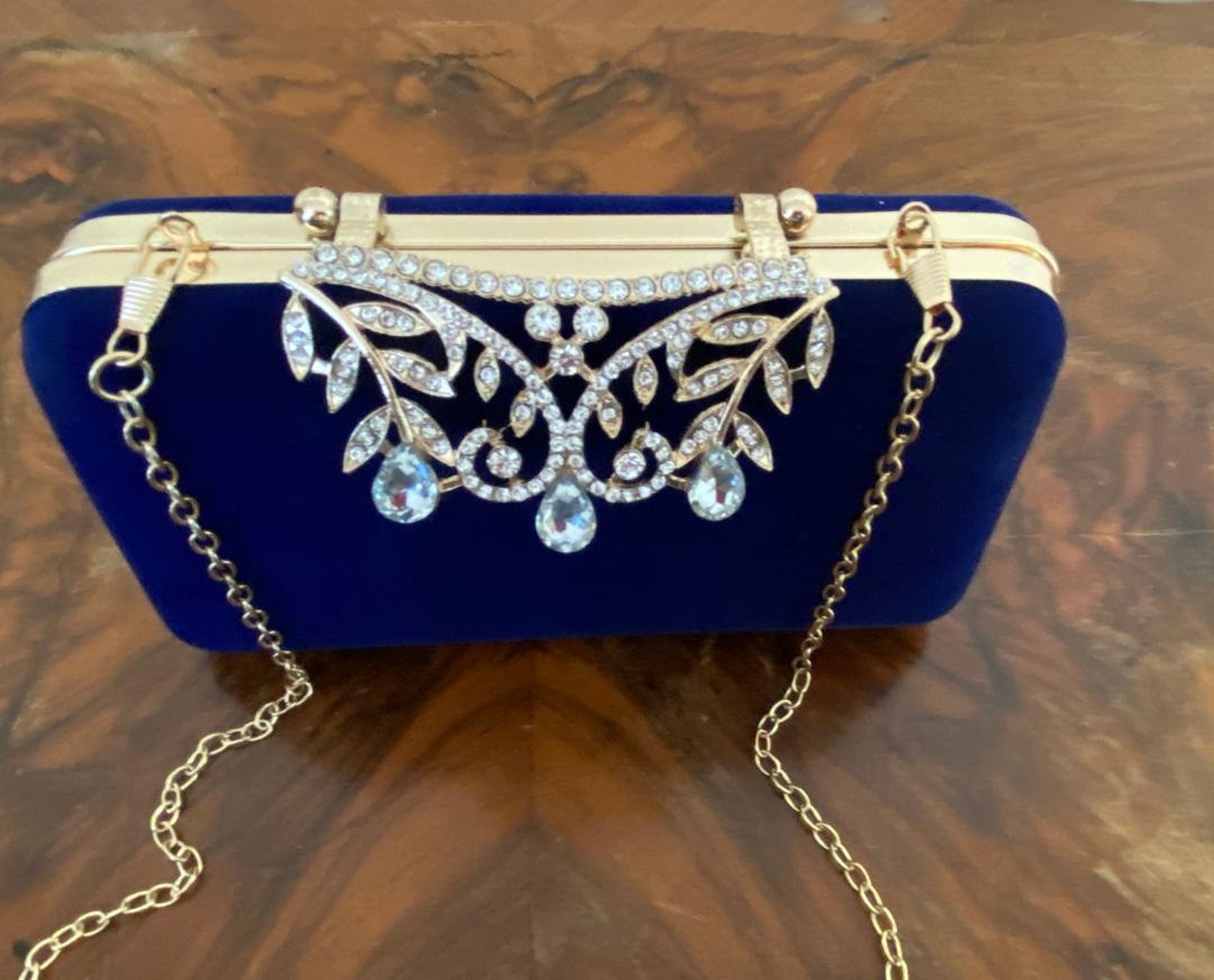 Royal Blue Velvet Formal Purse Rhinestones Formal Purse - Etsy
