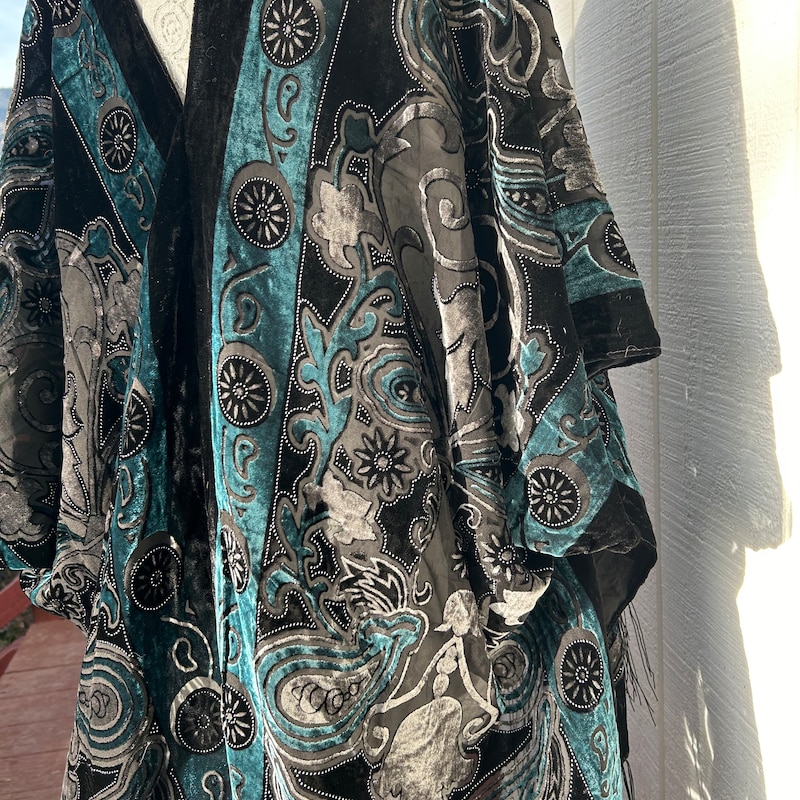Devore Silk Kimono - Etsy