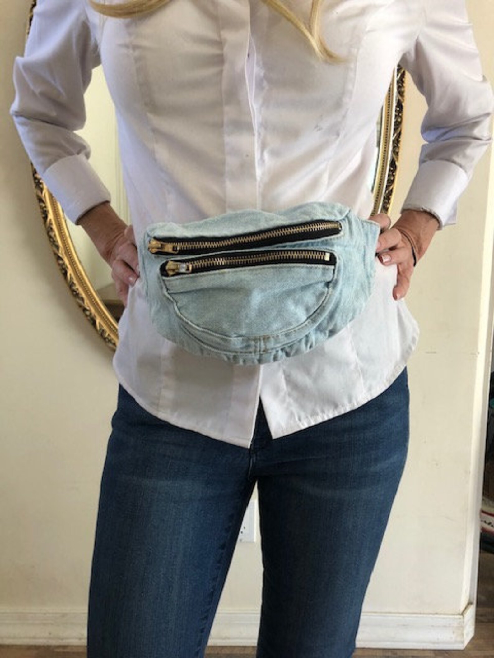 Blue Denim Fanny Pack | Etsy