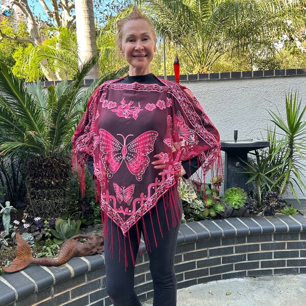 Butterfly Poncho - Etsy
