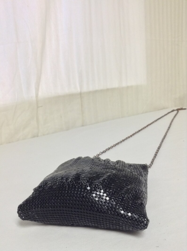 Metal Mesh Pursebag Small Black Shoulder Bag | Etsy
