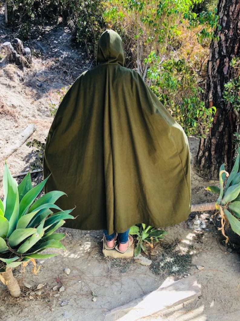 Large Green Hooded Cape, Cloak, Hunter Green - Etsy