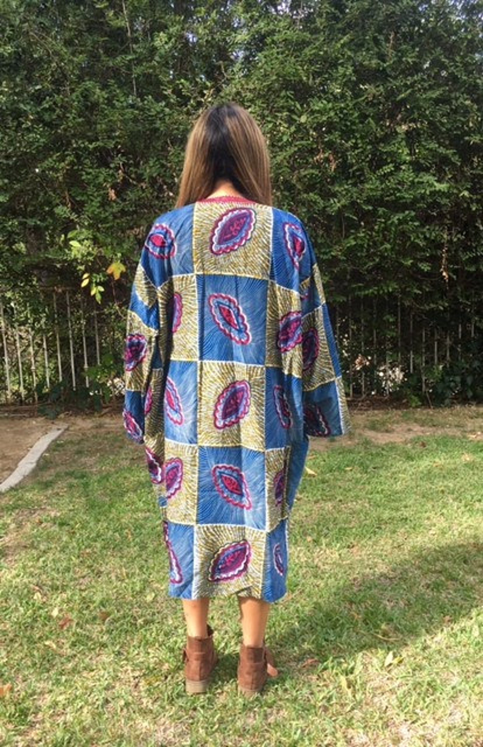 Muumuu Dress XXL African Dress Blue Purple Burgundy - Etsy
