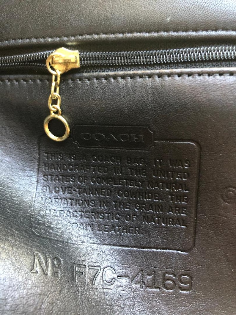 Coach leather pursebag Erickson 4169 USA Black Leather | Etsy