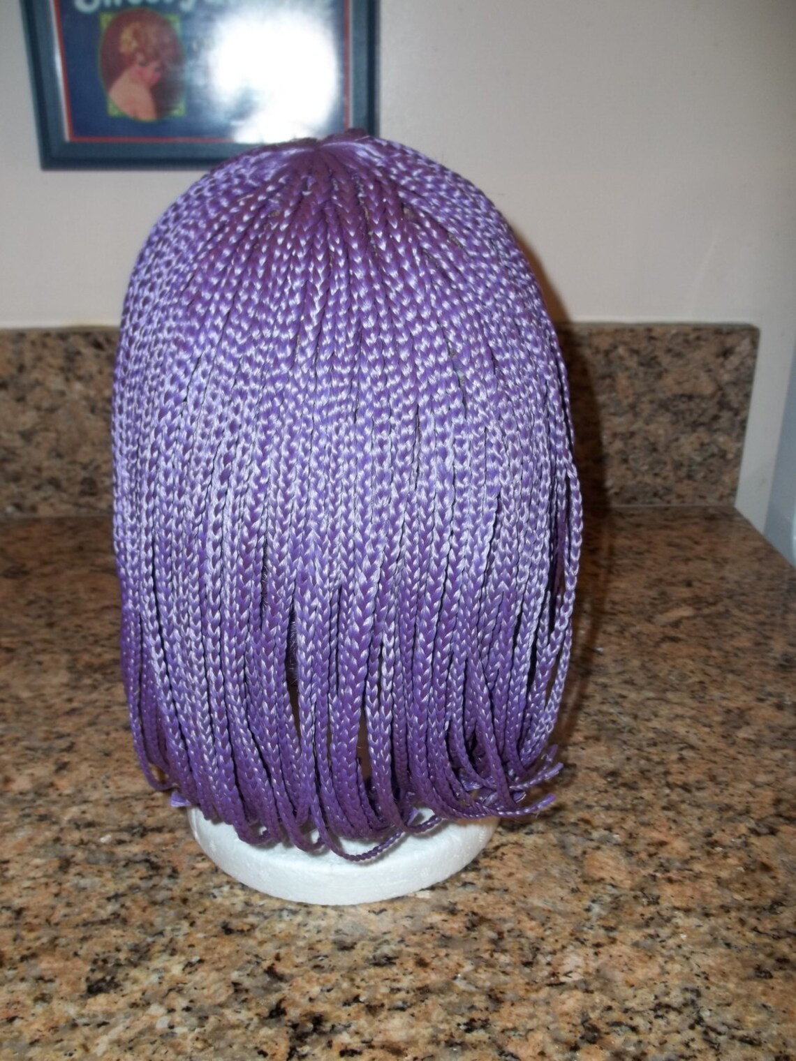 Lavender Costume Wig ,braided Wig,unused ,halloween ,costume,mannequin ...