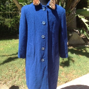 Steven Fortsmann ,weatherbee ,royal Blue ,fur Collar, Vintage ,long ...