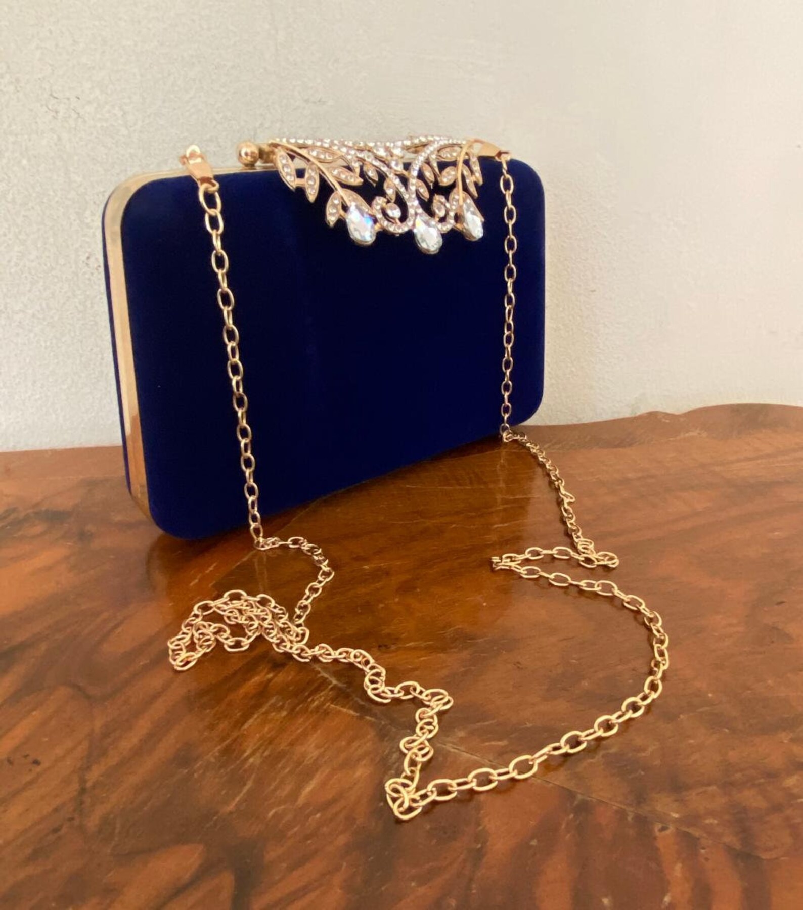 Royal Blue Velvet Formal Purse Rhinestones Formal Purse - Etsy
