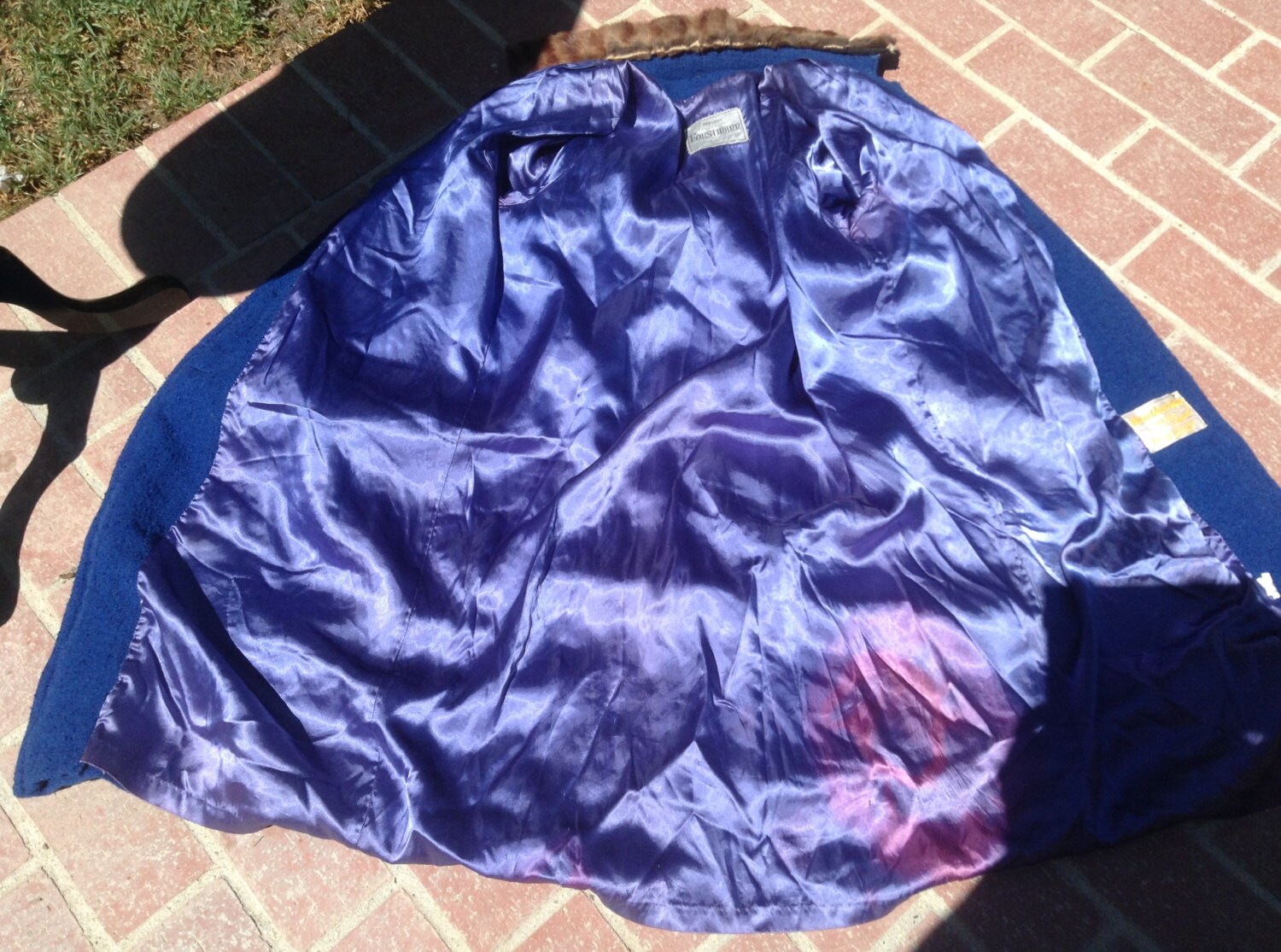 Steven Fortsmann ,weatherbee ,royal Blue ,fur Collar, Vintage ,long ...