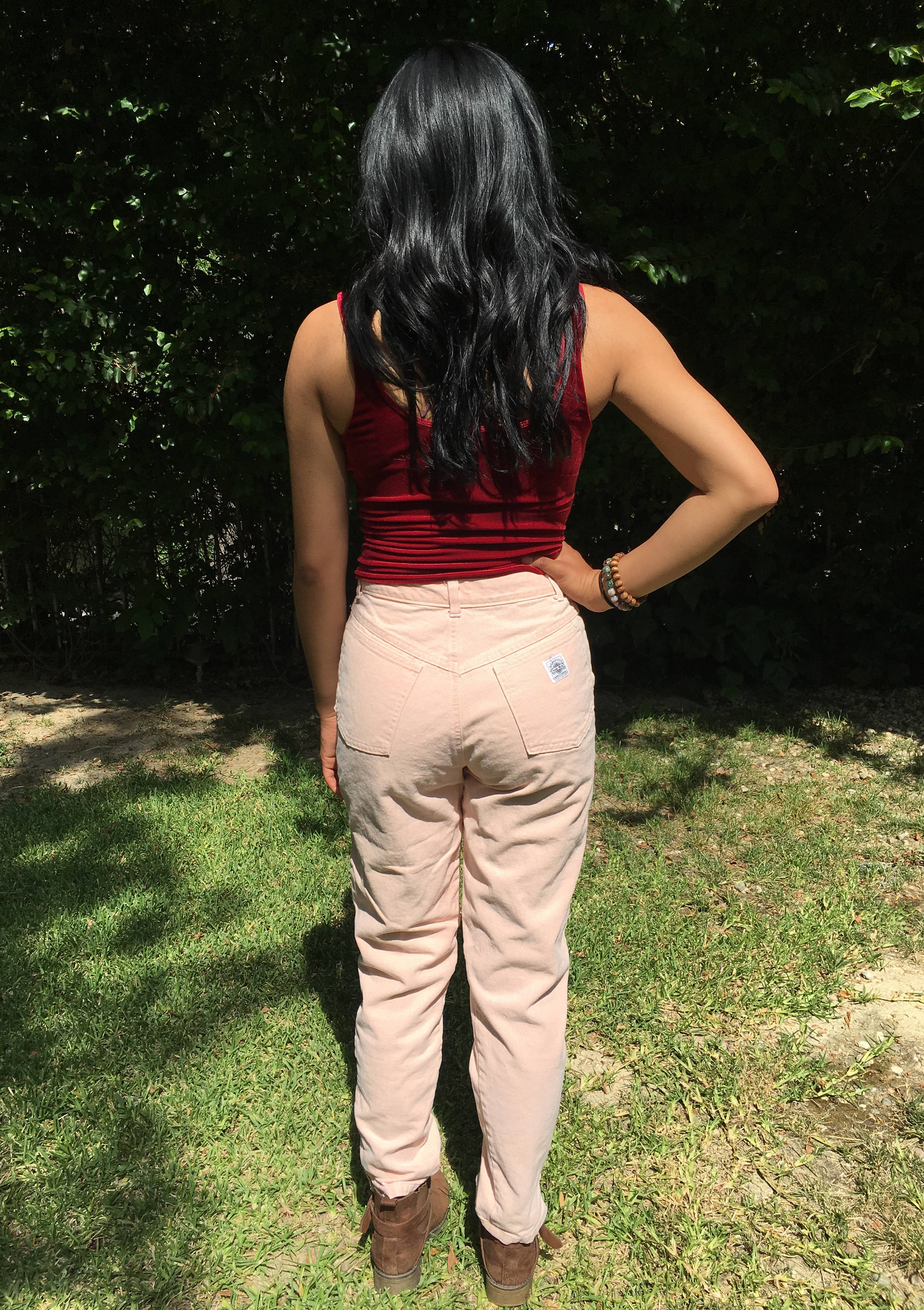 Memphis Jeans,peach Colored,high Waist Jeans,denim Jeans, Straight Leg ...