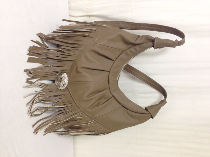 Boho Bagleather Boho Purse Fringed Shoulder Bag Tan Leather - Etsy
