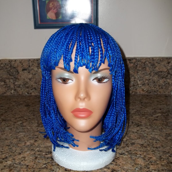 Short Blue Wig - Etsy