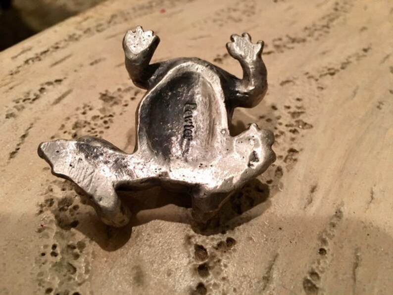 Pewter Frog Bull Frogpewter Figurine | Etsy
