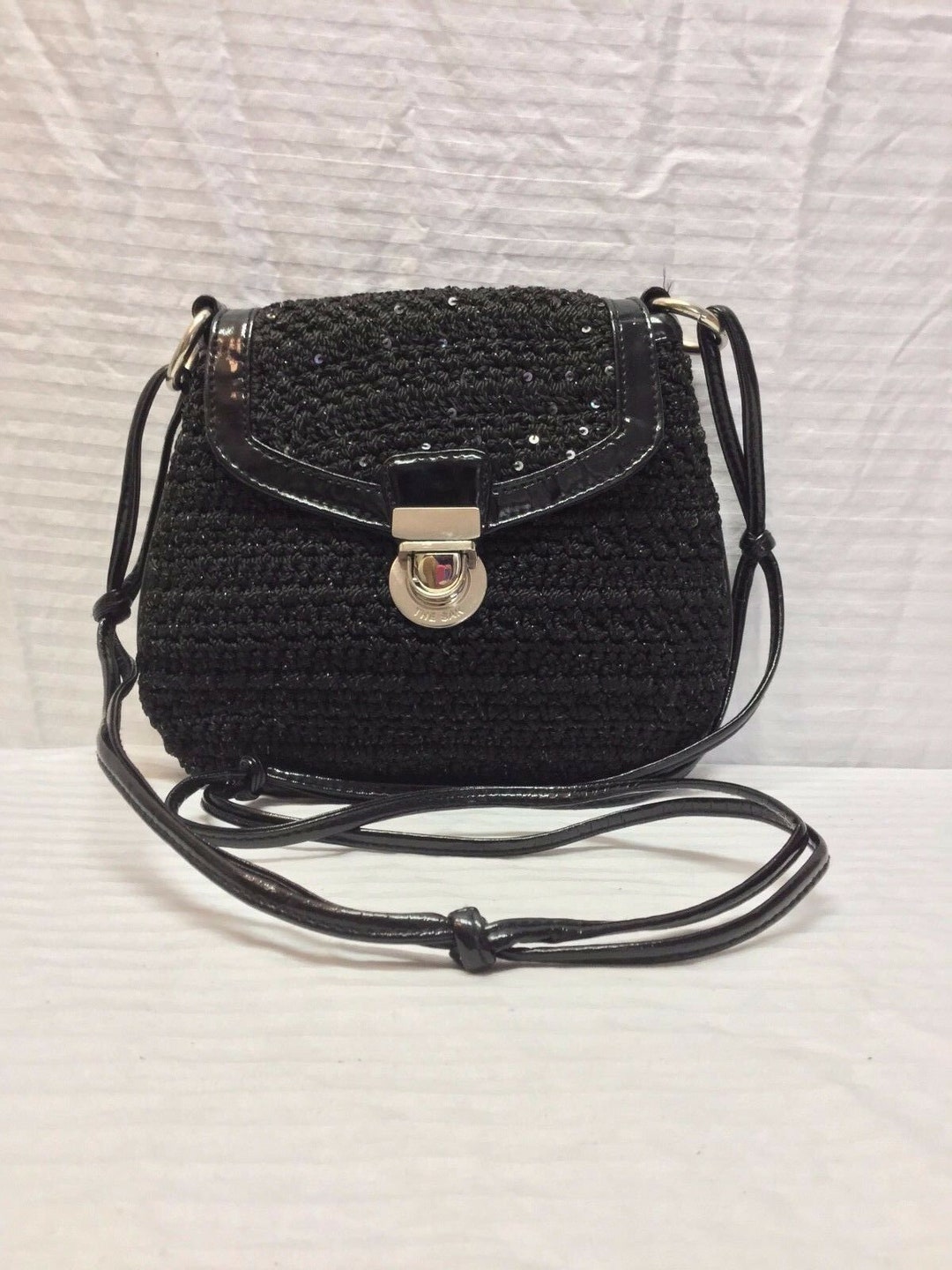 The Sak , Small Black Knit Purse, Bag, Shoulder Bag, Small Purse - Etsy