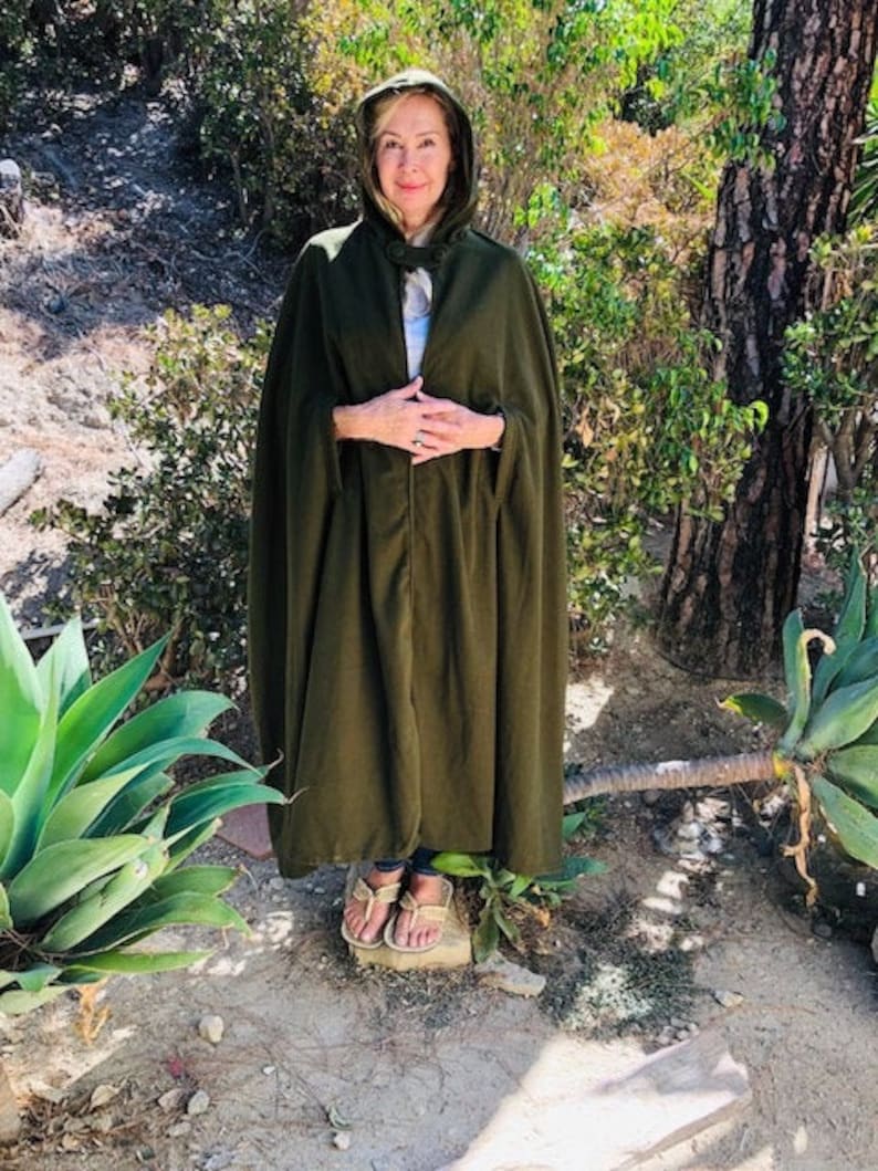 Large Green Hooded Cape, Cloak, Hunter Green - Etsy