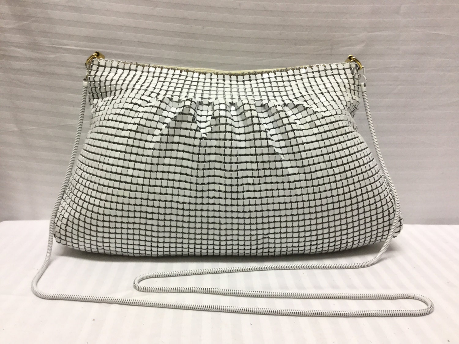 White Metal Mesh Purse Bag Metal Mesh Purse Free | Etsy