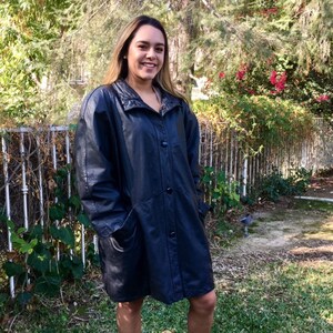 Black Leather Coat,2x,pella, Black Leather Jacket - Etsy