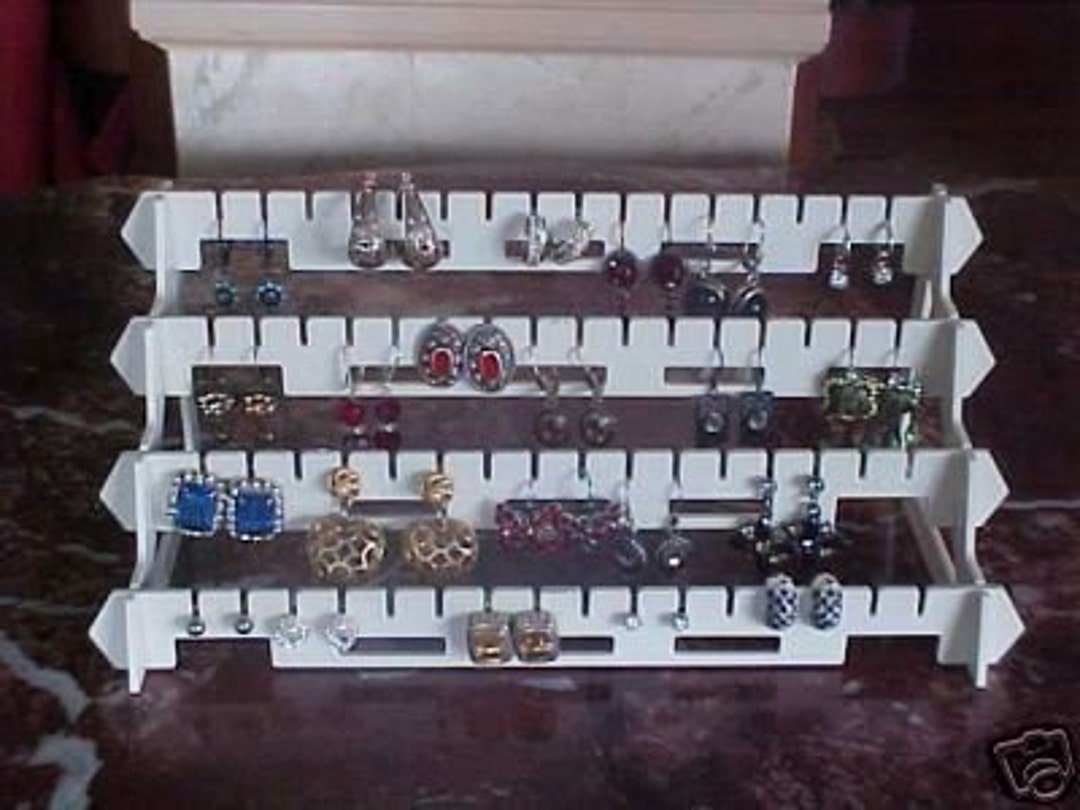 Earring Rack,earring Display, Display, Organizer ,holds 32 Pairs, 4 ...