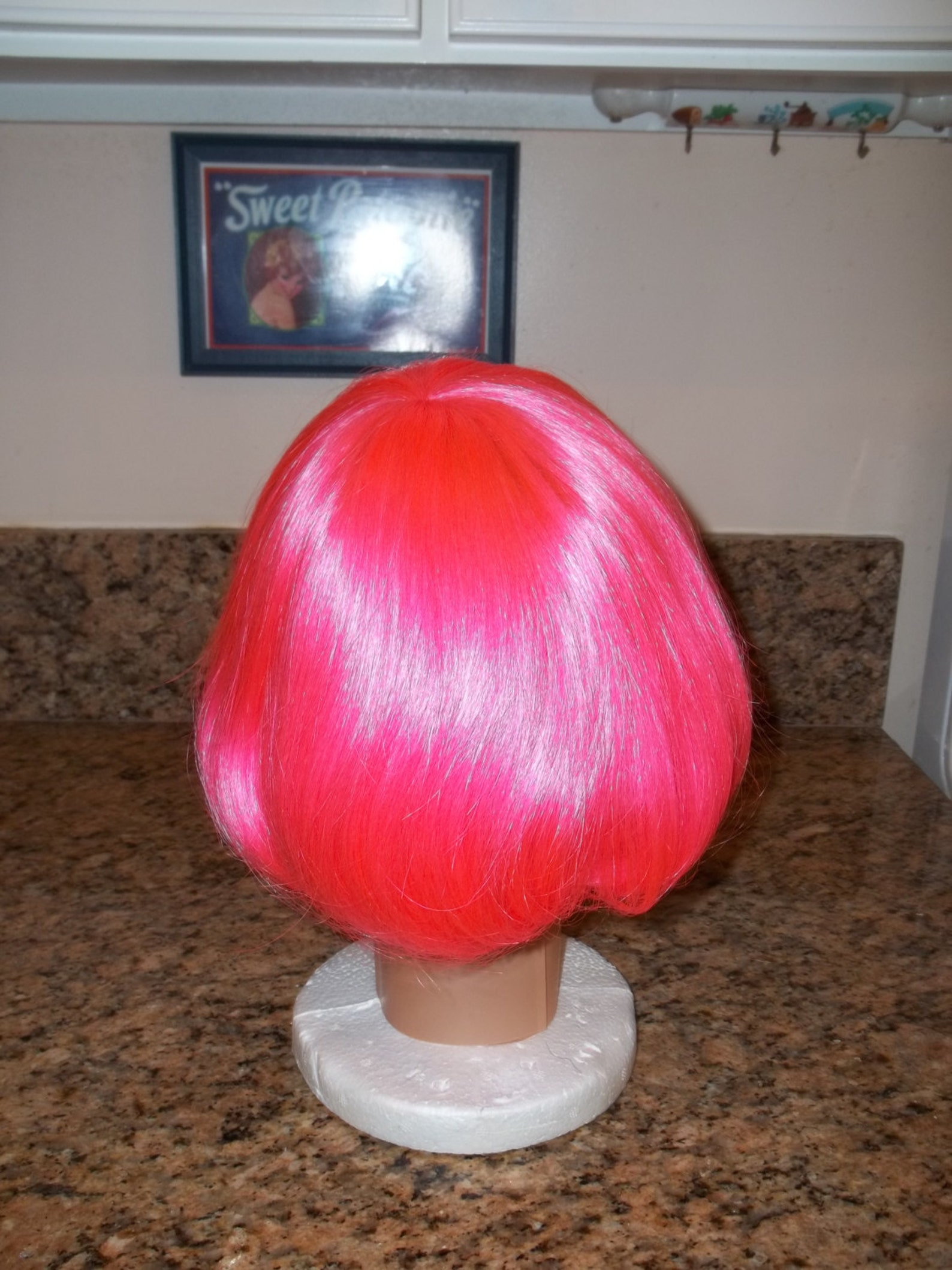 Pink Wighalloween Wigcostume Wigsynthetic Hair mannequin - Etsy