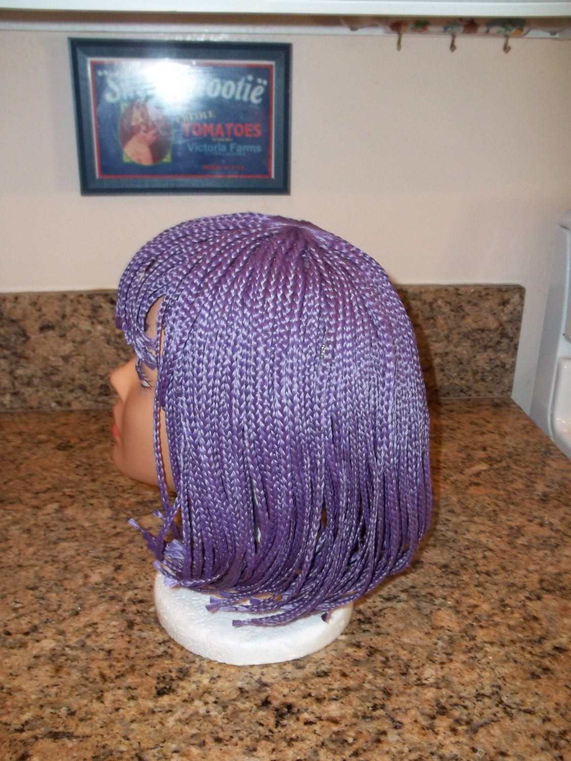 Lavender Costume Wig ,braided Wig,unused ,halloween ,costume,mannequin ...