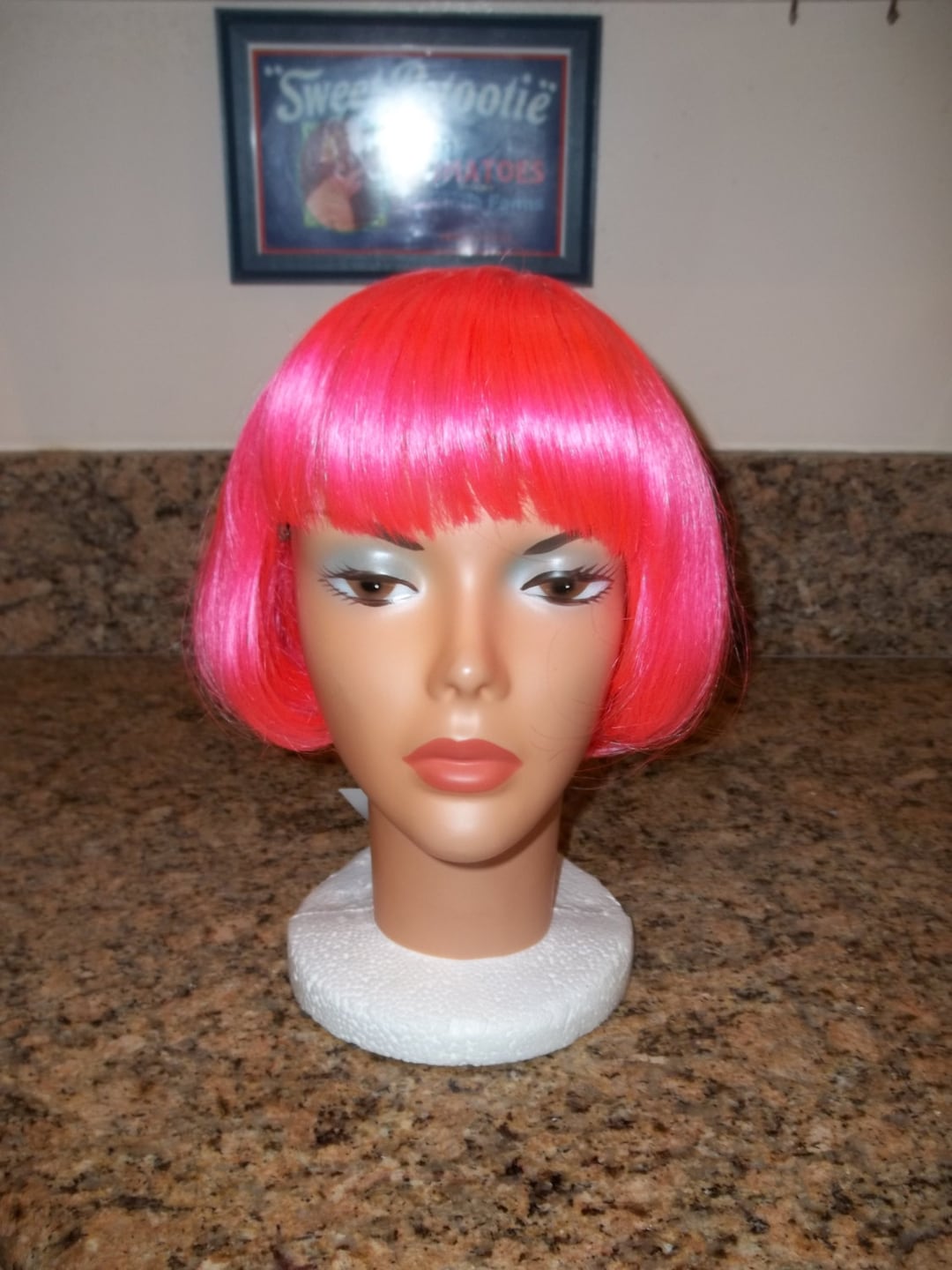 Pink Wig,halloween Wig,costume Wig,synthetic Hair ,mannequin Wig, by La ...