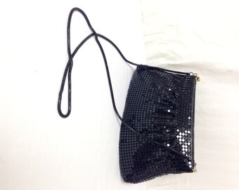 Metal Mesh Pursebag Small Black Shoulder Bag | Etsy