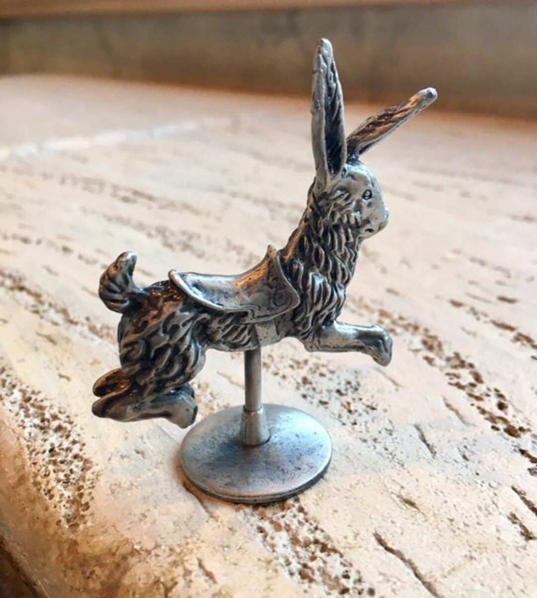 Pewter Carousel Rabbit , Pewter,figurine - Etsy