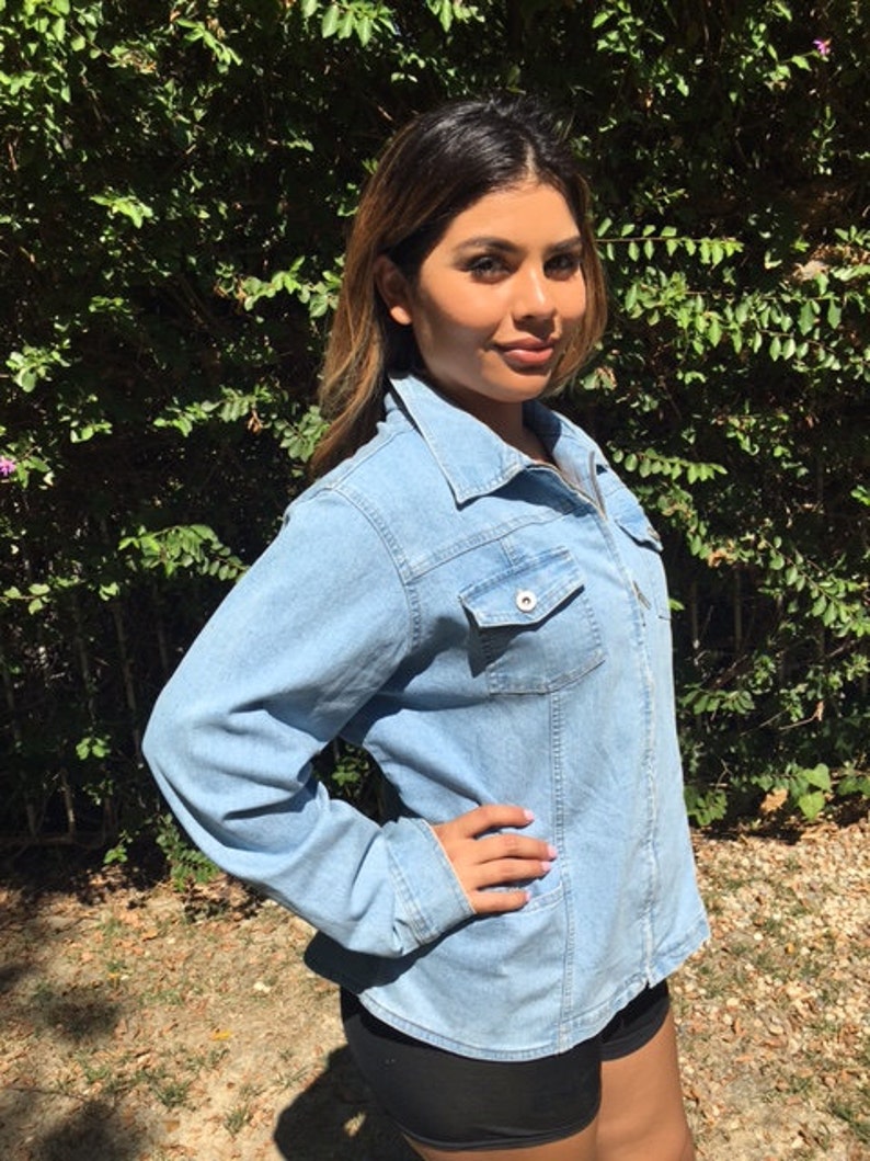 Stretch Denim Jacket,large, Jean Jacket,coat - Etsy