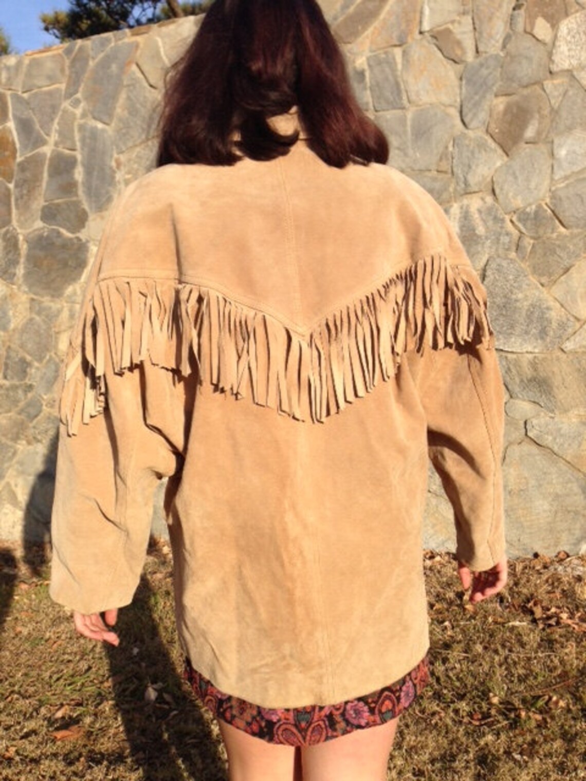 Leather Fringed Coat, Indian, Native American,suede Leather Jacket ...