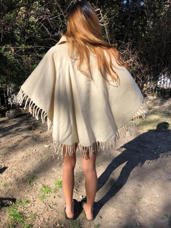 Poncho top,Wool Poncho, Tan,Indian poncho,Ethnic,Indi… - Gem