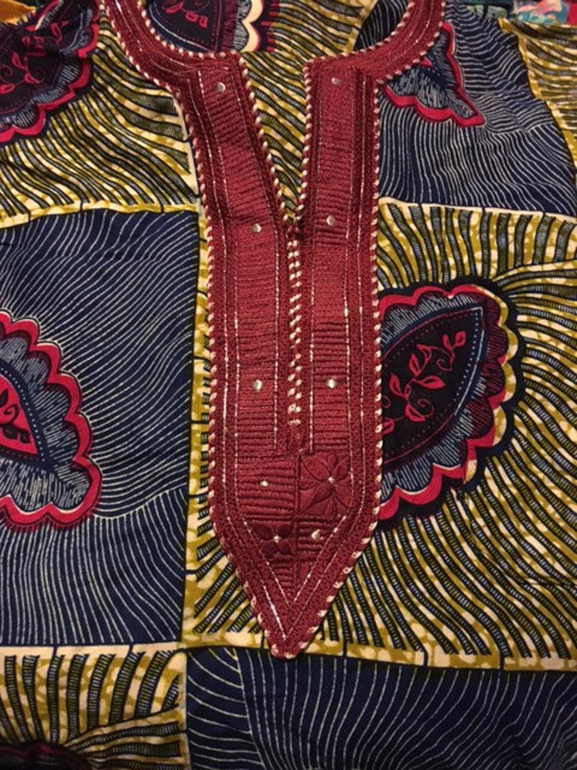 Muumuu Dress XXL African Dress Blue Purple Burgundy - Etsy