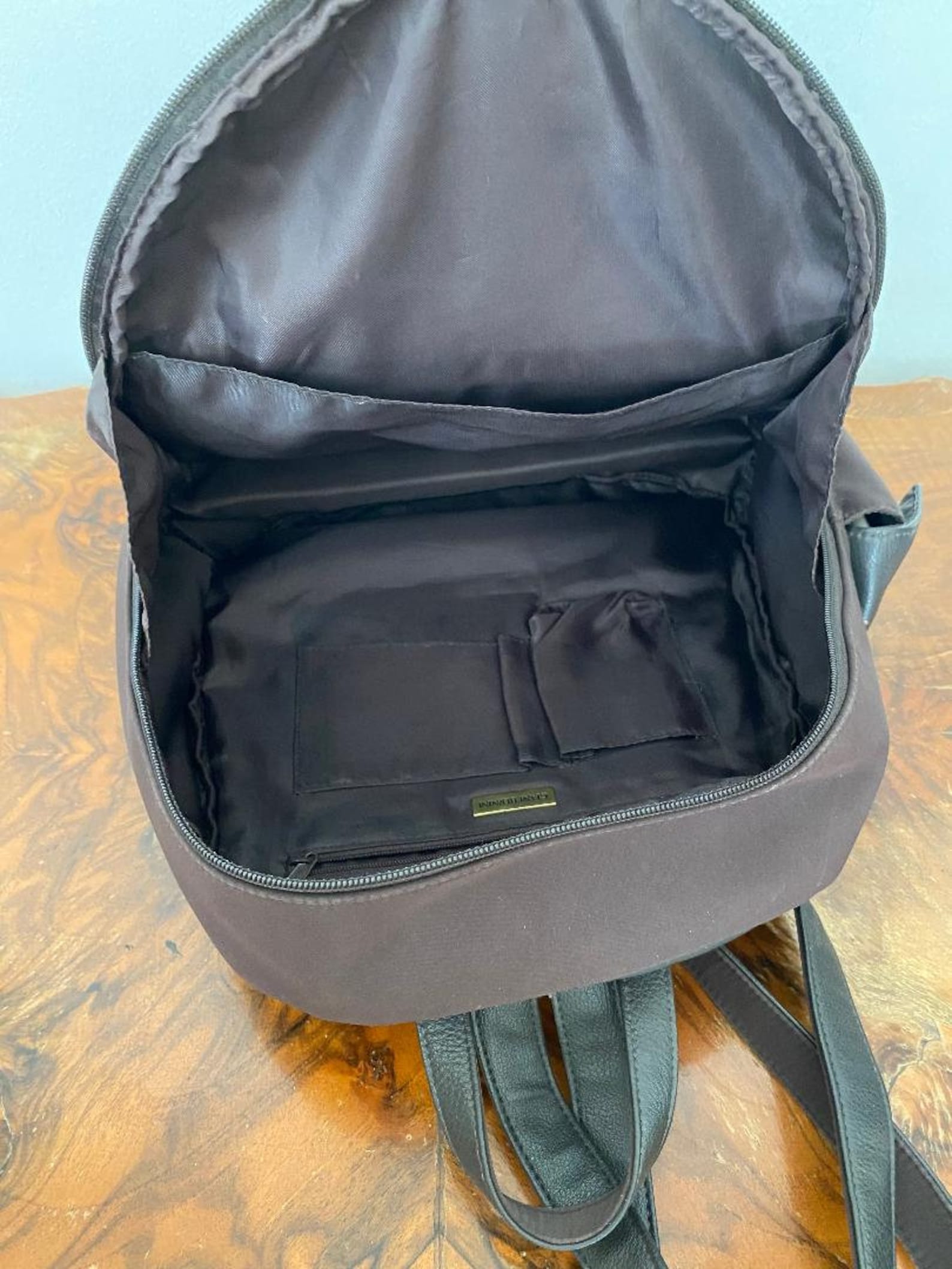 Giani Bernini Backpack Bag Brown Leather Brown Nylon - Etsy