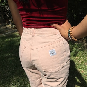 Memphis Jeans,peach Colored,high Waist Jeans,denim Jeans, Straight Leg ...