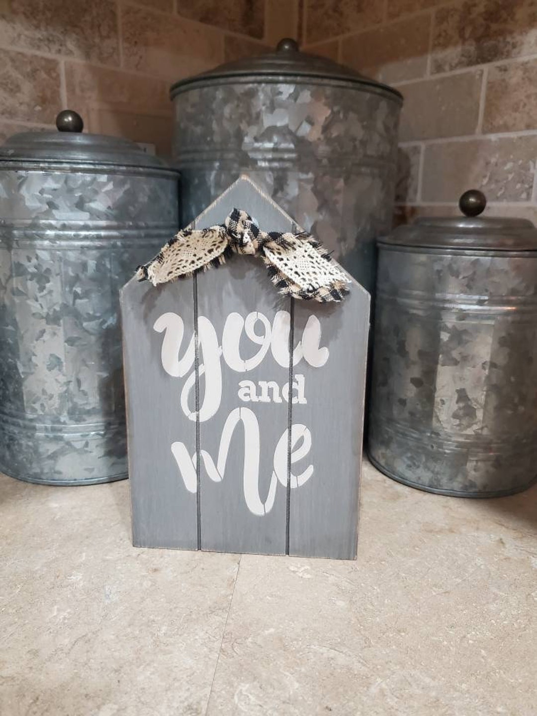 You and Me Home Sign, Home Sign, Small Home Sign, Tiered Tray Sign ...