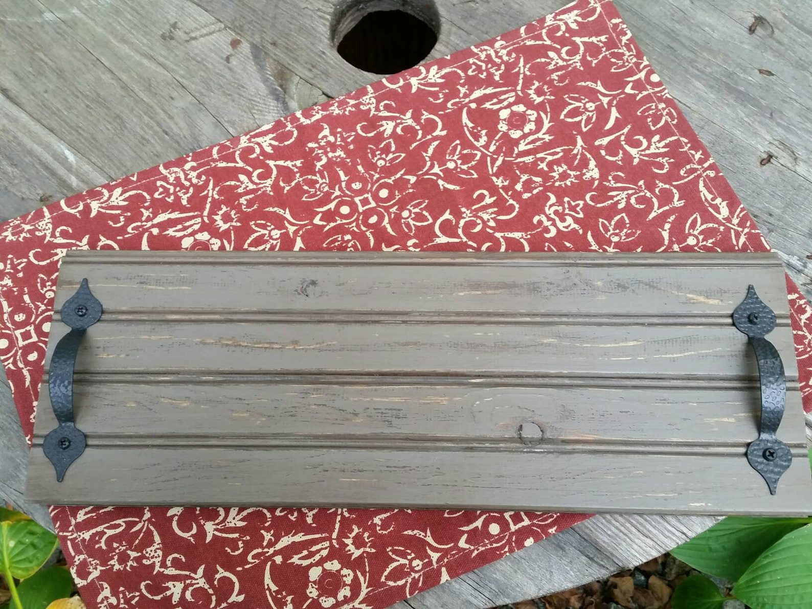Gray Wood Tray Gray Tray Tray with Handles Gray Table | Etsy
