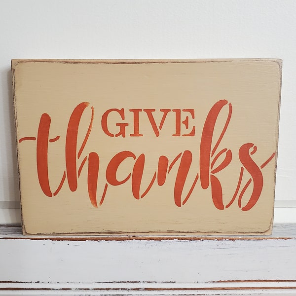 Give Thanks Sign - Etsy