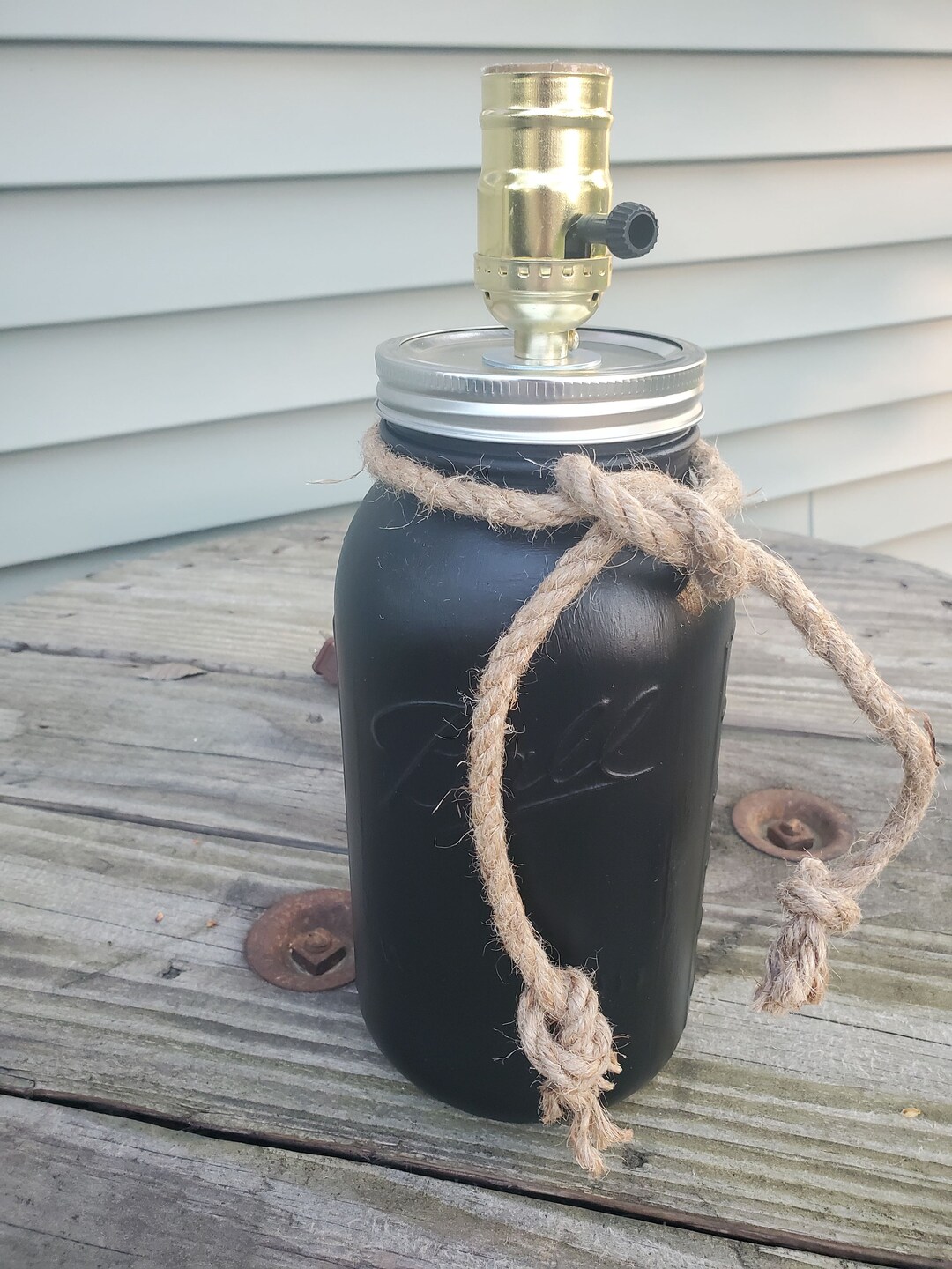 Mason Jar Lamp, Lamp Base, Farmhouse Lamp, Accent Lamp, Neutral Decor ...
