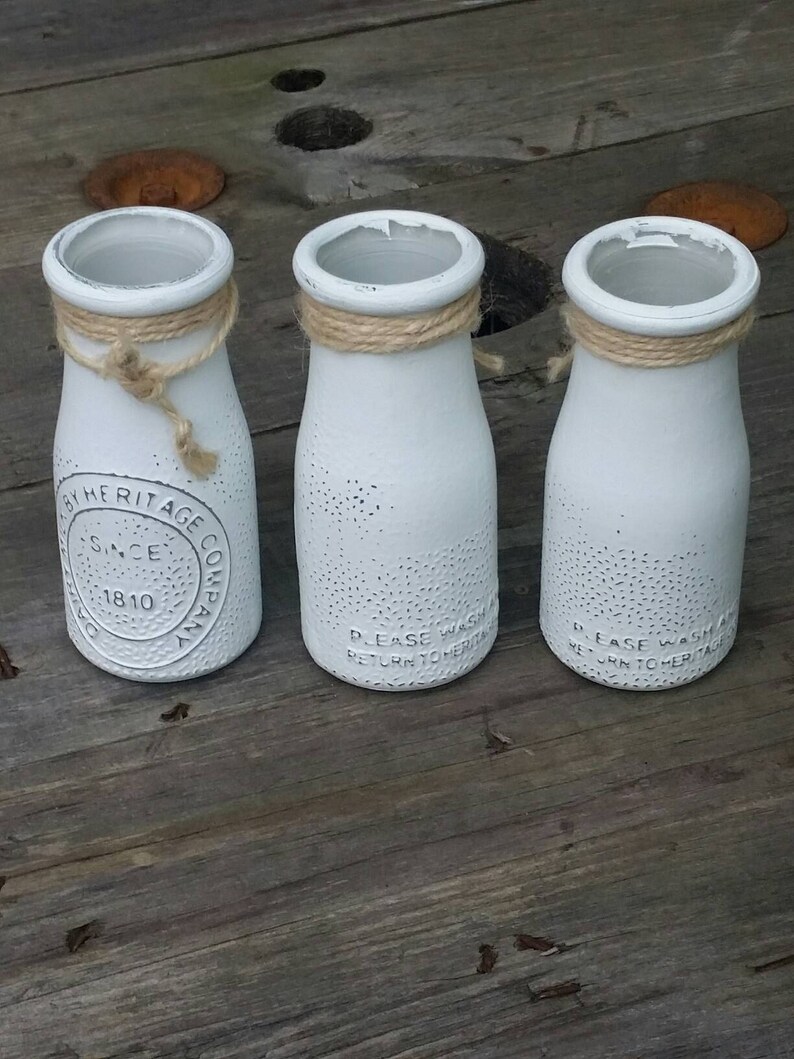 White Milk Bottles Milk Bottles White Bottle Vase White - Etsy
