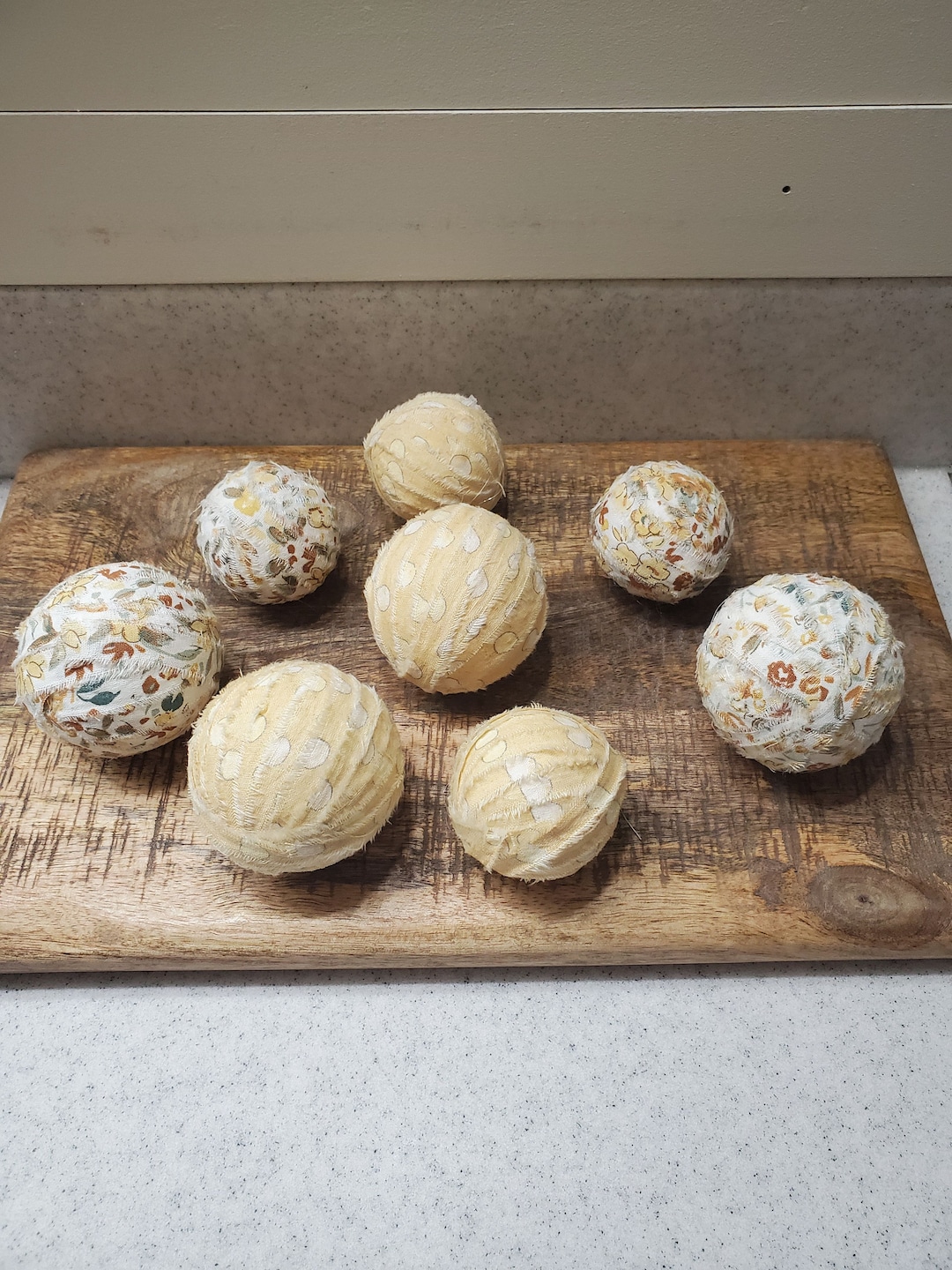 Farmhouse Bowl Filler, Rag Balls, Spring Bowl Fillers, Farmhouse Decor ...