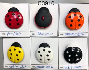 Ladybug Buttons - Etsy